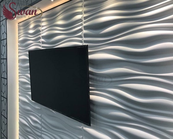 Wavy Wall Swancanada PVC 3D Wall Panels DIY Easy to Install - Etsy Canada