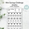 500 Mini Savings Challenge A6 Printable Minimalistic Color-in Savings ...