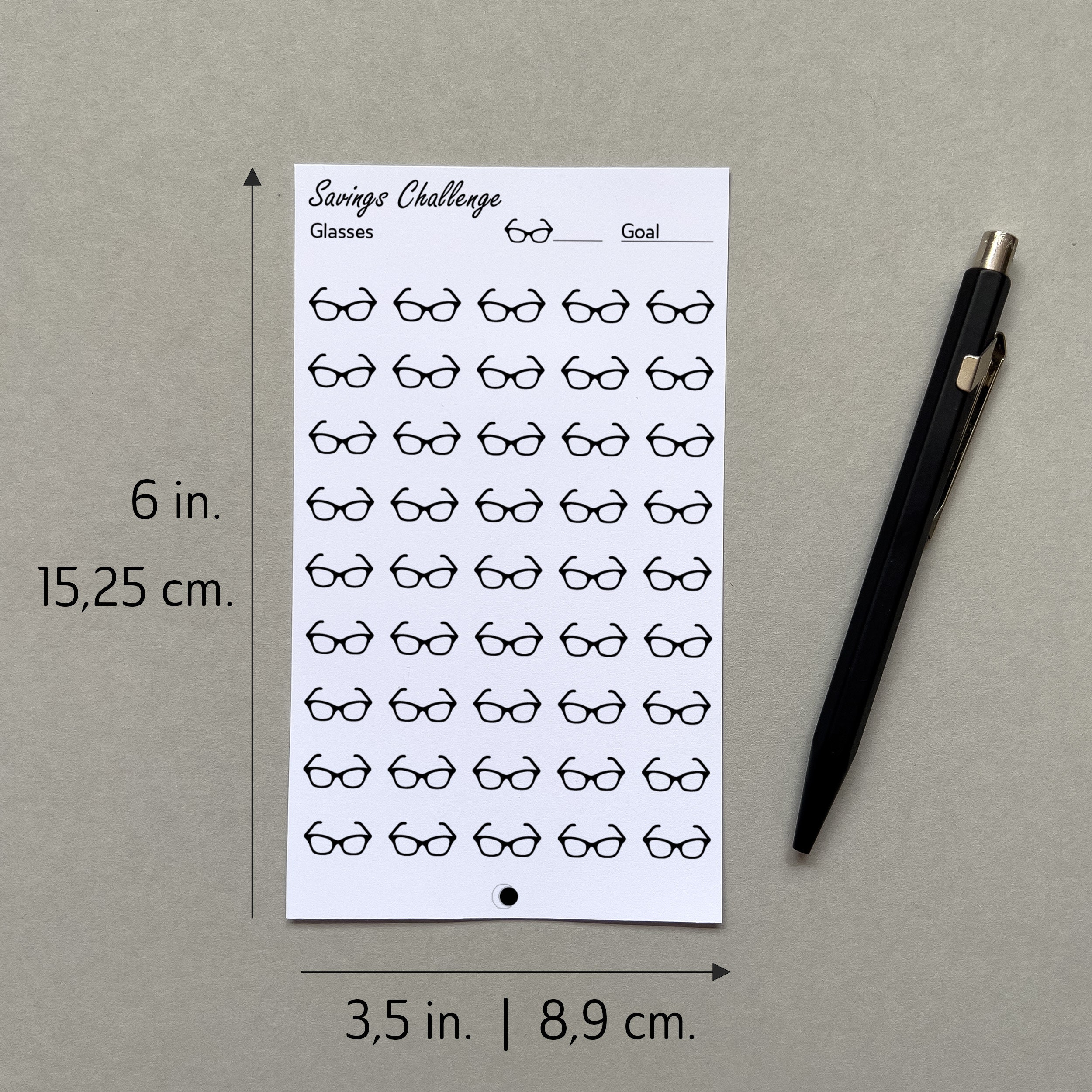Glasses Mini Savings Challenge A6 for Prescription Eyeglasses, Contact ...