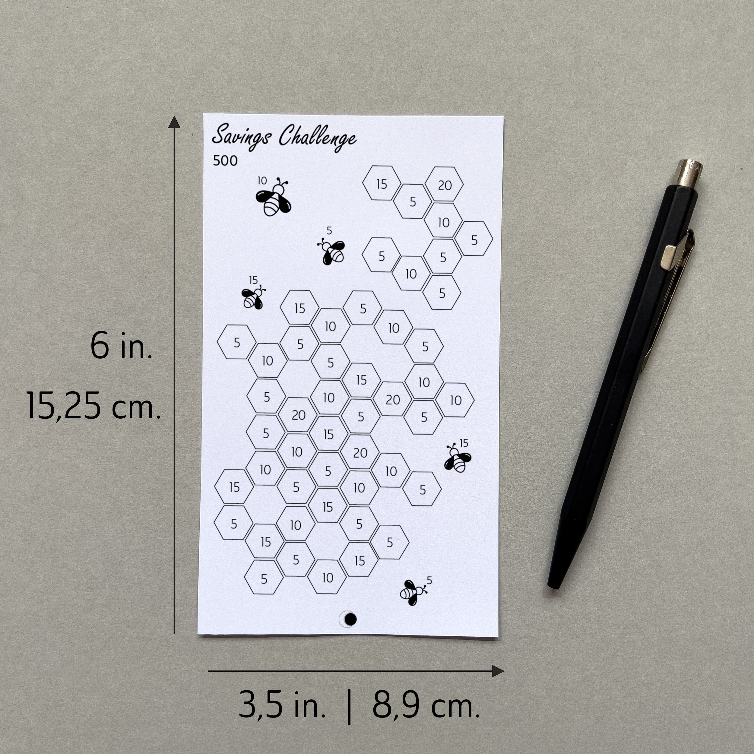 500 Mini Savings Challenge A6 Printable Money Tracker Low Income Pdf ...