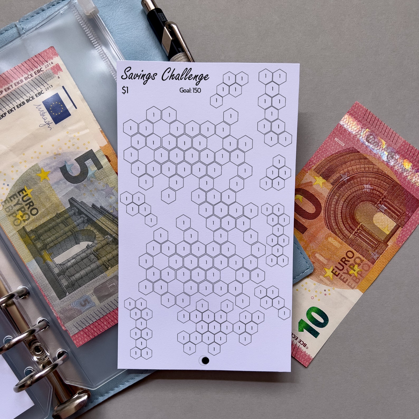 1 Dollar Mini Savings Challenge A6 | Small Change Savings Challenge ...