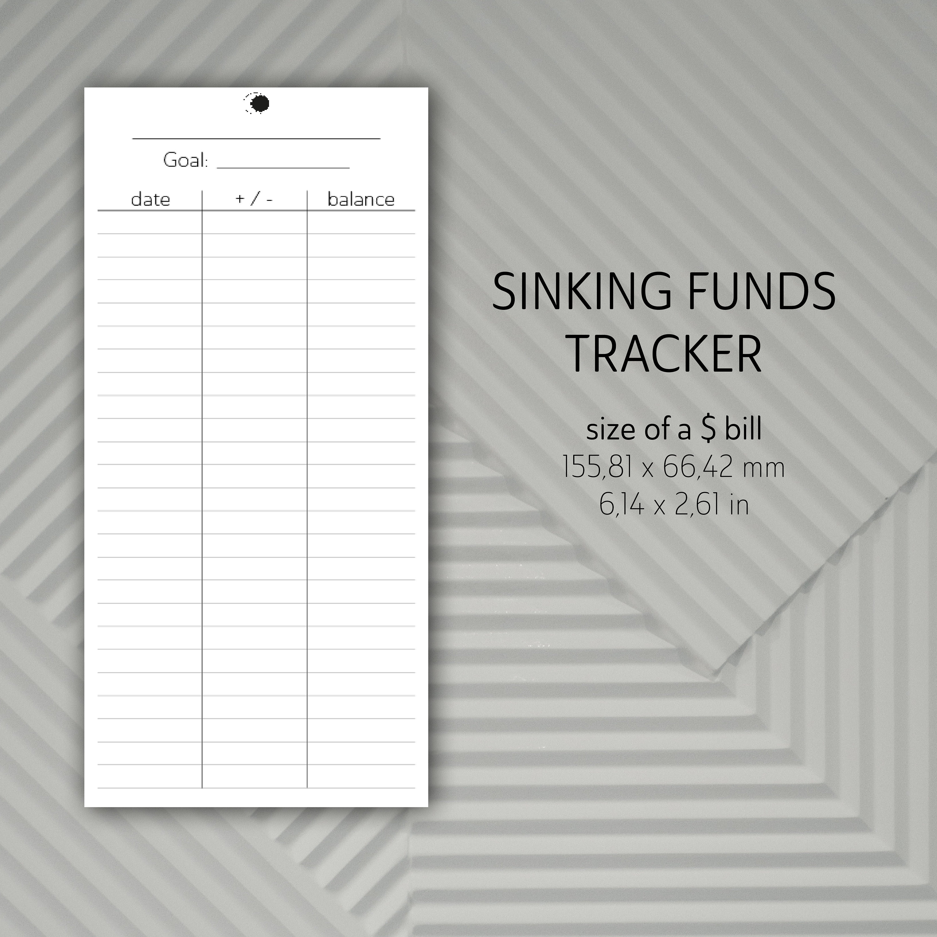 Sinking Fund Tracker for Budget Binder Pdf Printable Budget Sheet for ...