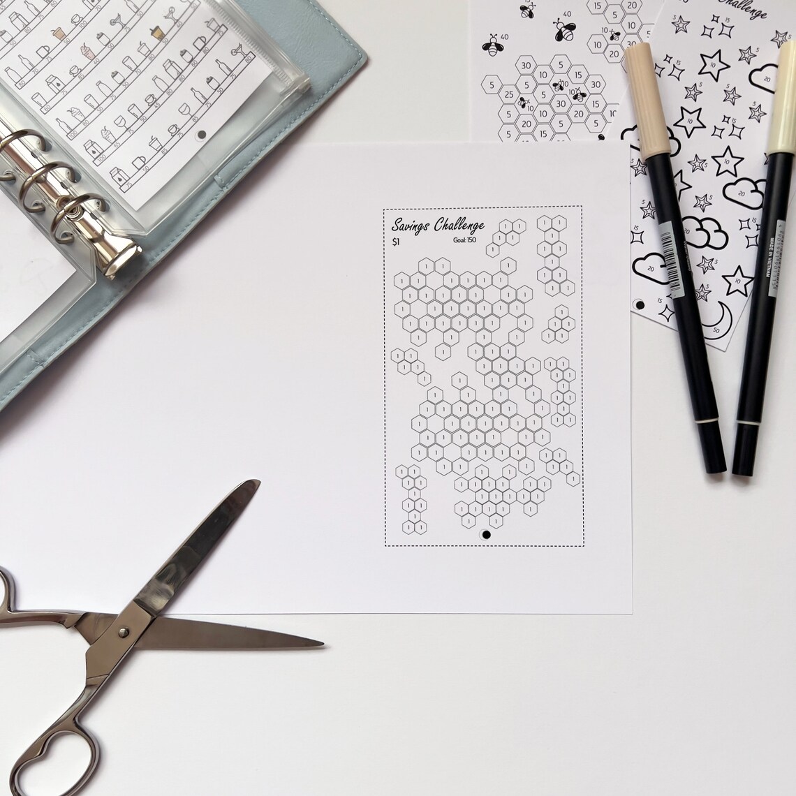 1 Dollar Mini Savings Challenge A6 | Small Change Savings Challenge ...