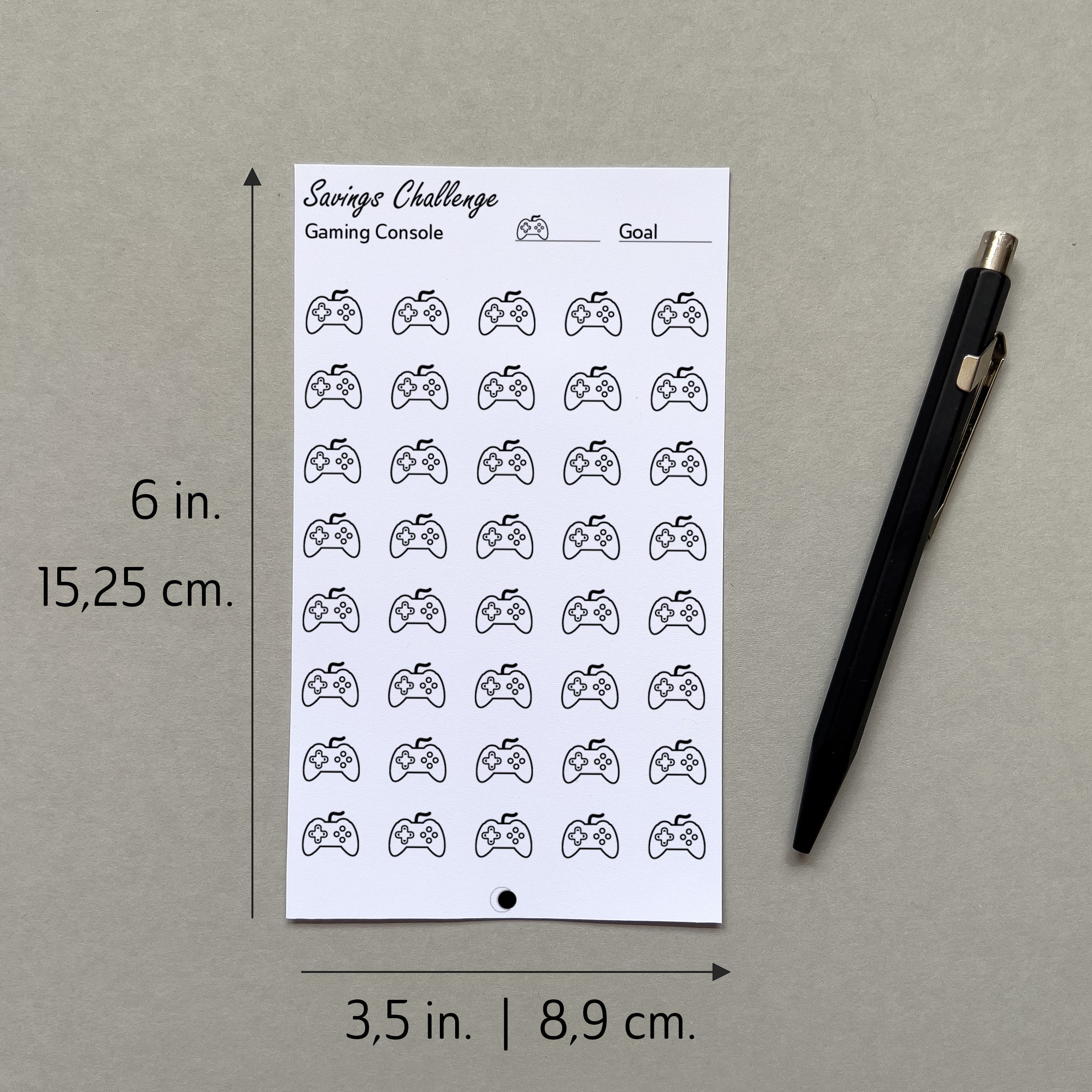 Gaming Console Mini Savings Challenge A6 | Printable Money Tracker for ...