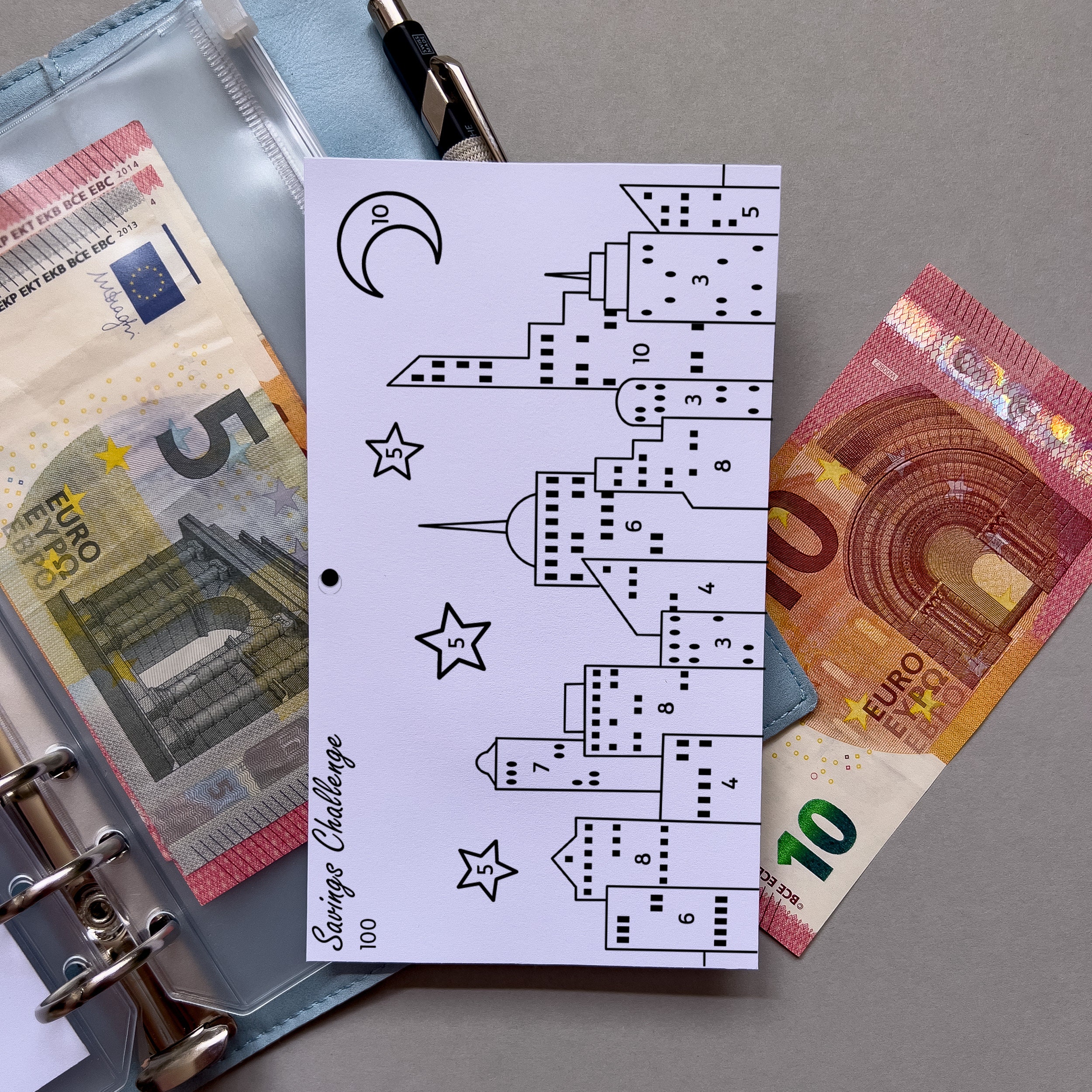 100 Mini Savings Challenge A6 | Printable Money Tracker for Low Income ...