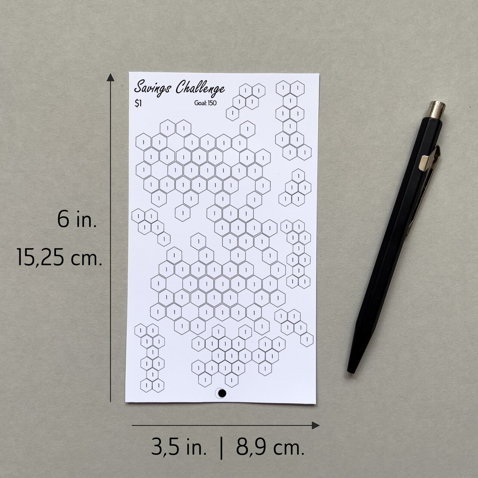 1 Dollar Mini Savings Challenge A6 | Small Change Savings Challenge ...