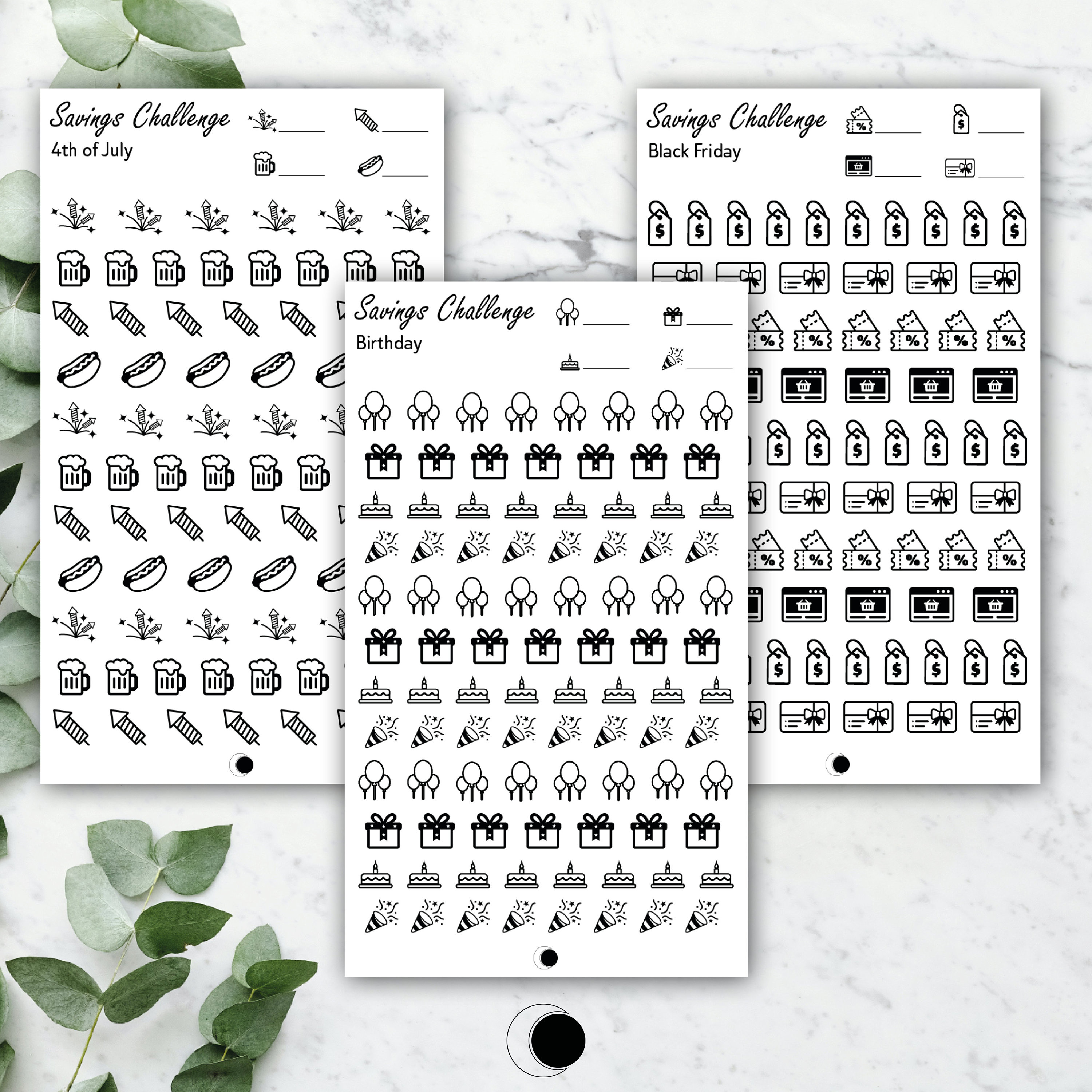 Holidays Savings Challenge Bundle A6 Printable Seasonal Money Tracker ...