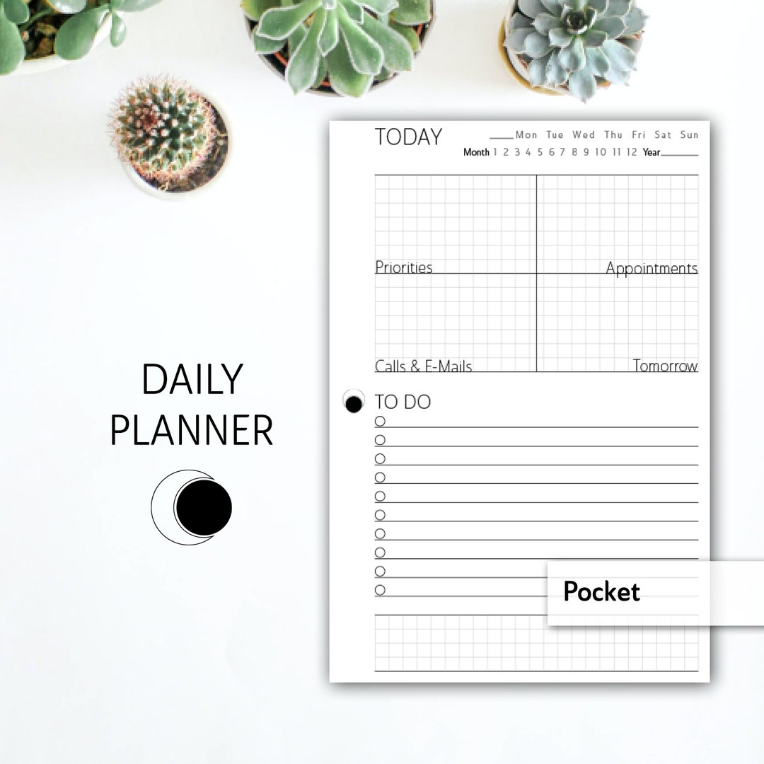 Printable Daily to Do Planner Insert | Day on One Page Template | Daily ...