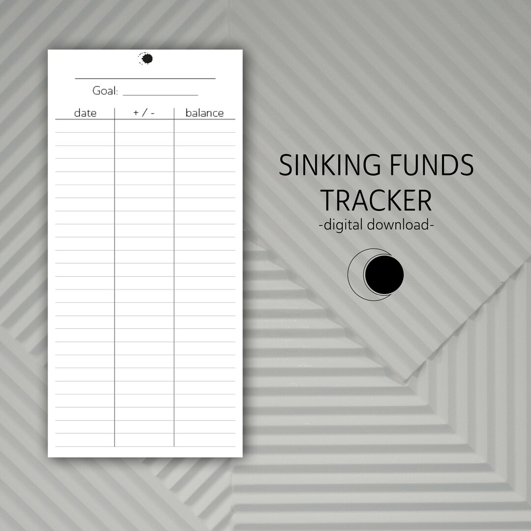Sinking Fund Tracker for Budget Binder Pdf | Printable Budget Sheet for ...