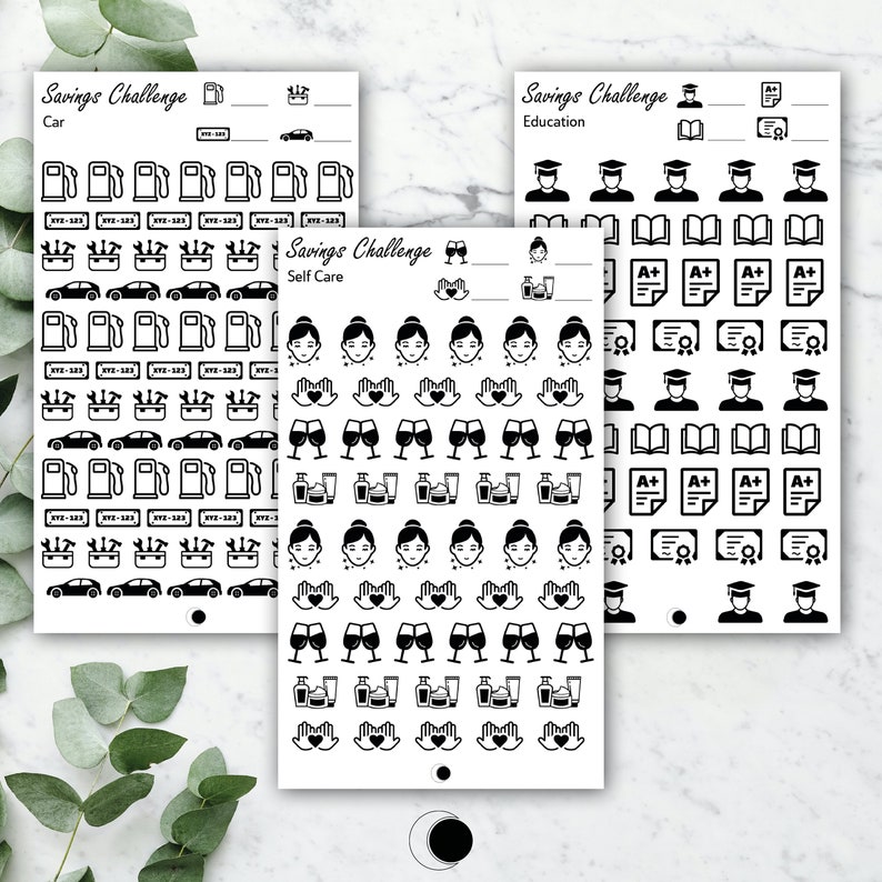 Mini Savings Challenge Set Essentials Cute A6 Savings Challenge Starter ...