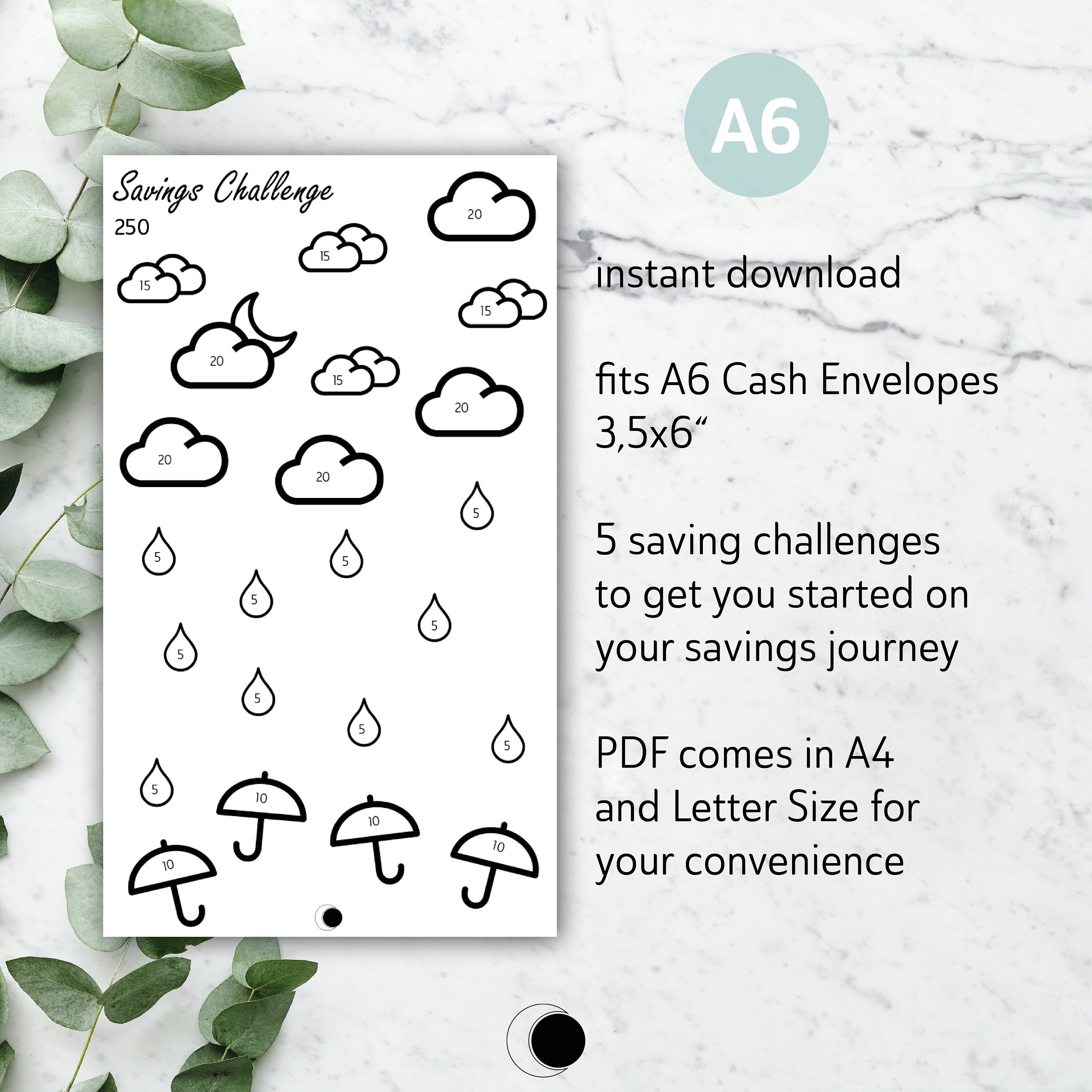 Printable Mini Savings Challenge Set | Mini Budget Challenge Bundle A6 ...