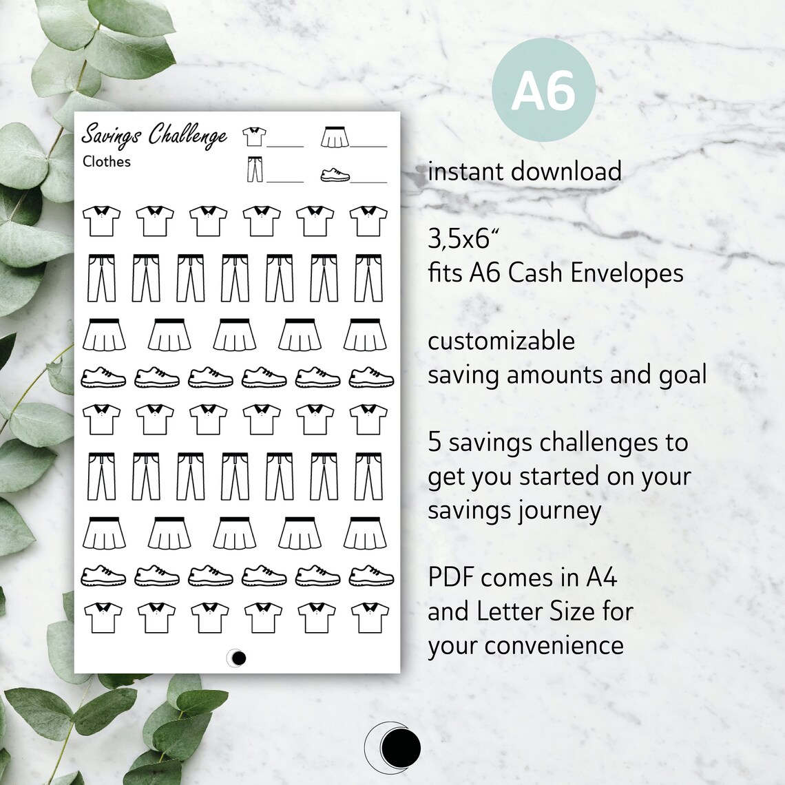 Family Savings Challenge Bundle A6 | Printable Mini Money Challenge Set ...