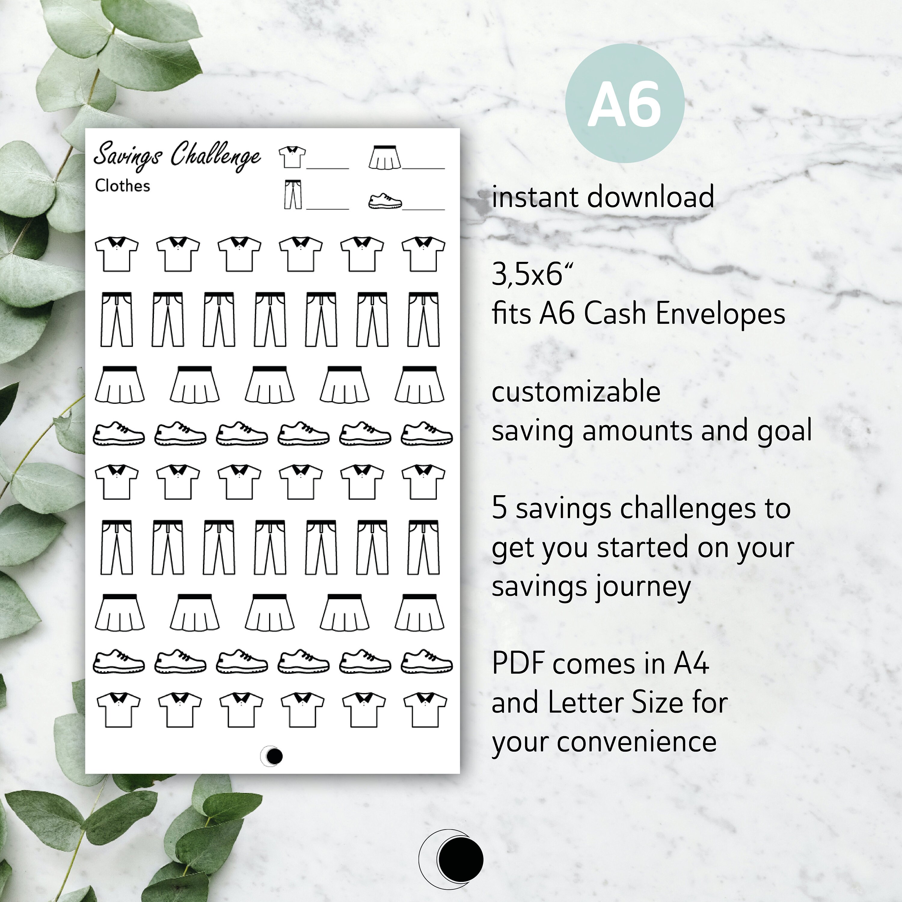 Family Savings Challenge Bundle A6 | Printable Mini Money Challenge Set ...