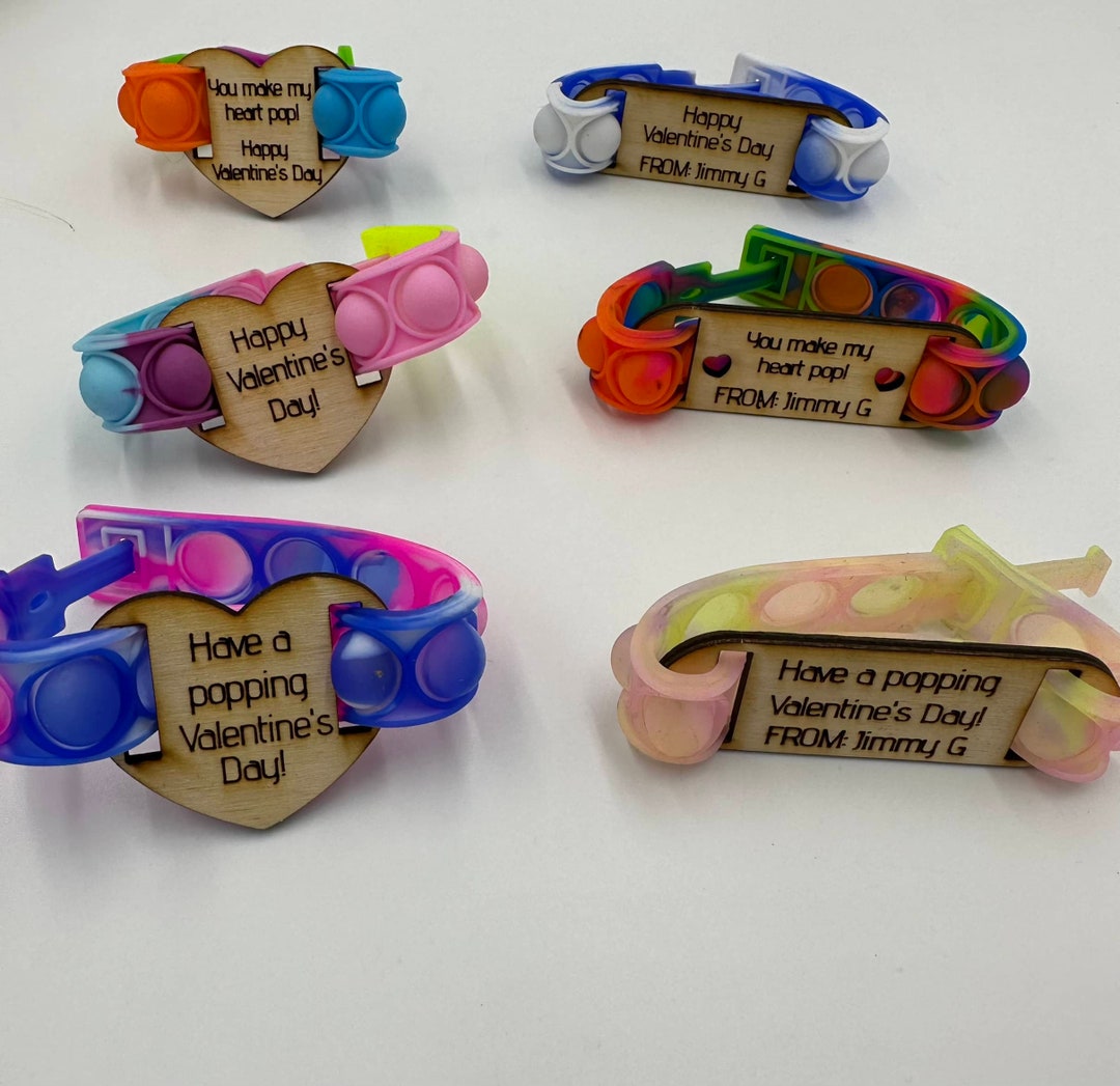 Valentines Day Gift Pop It Bracelet Perfect for the Classroom From ...