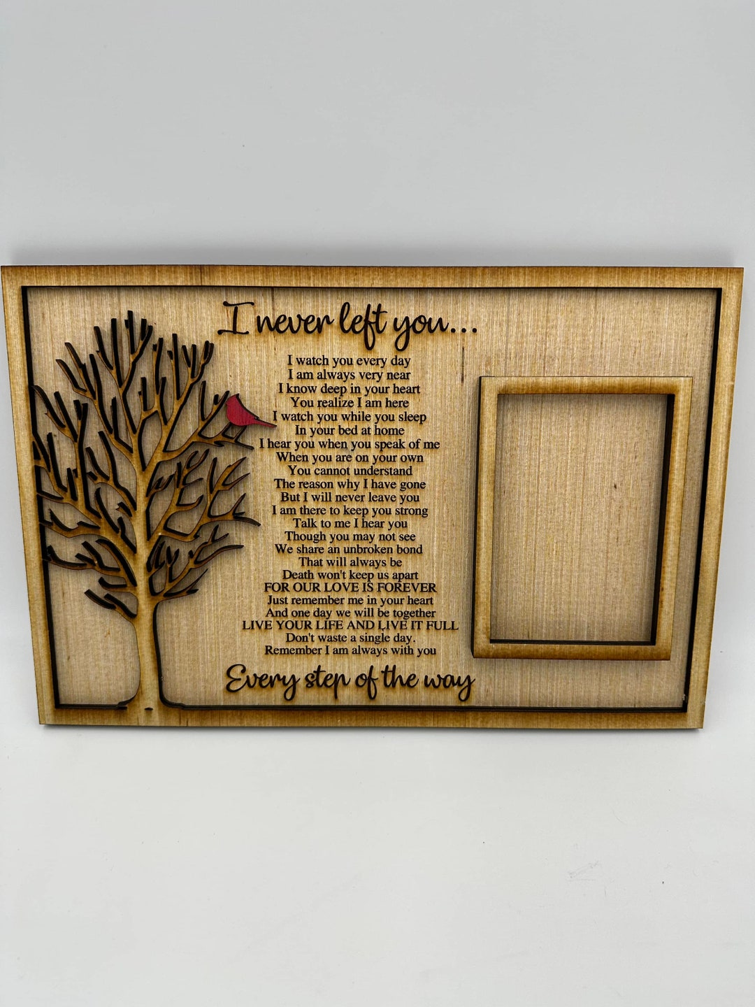 Remembrance Picture Frame Picture Frame With Cardinal Remembering a ...