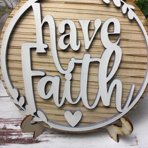 Handcrafted Wooden Round Sign - "have Faith" | Christian Home Decor - Etsy