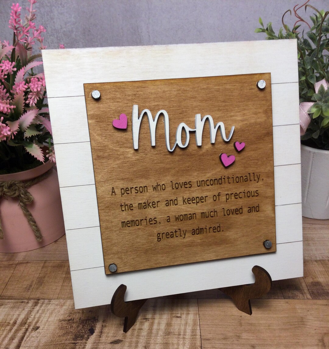Handcrafted Wooden Mother’s Day Sign – Rustic Keepsake Gift for Mom - Etsy
