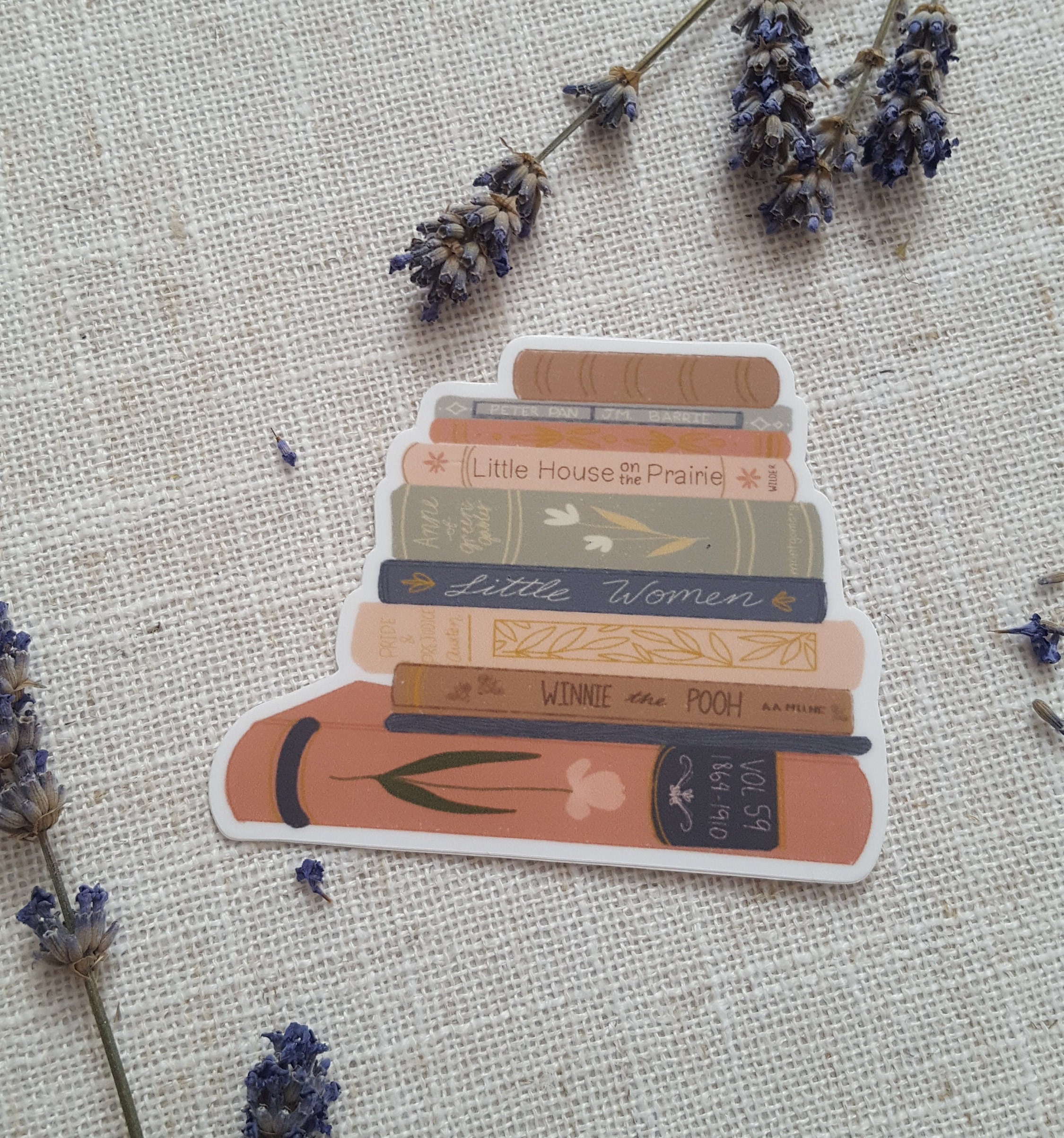 Set 4 of Literary Themed Vinyl Stickers Classic Books, Anne of Green ...