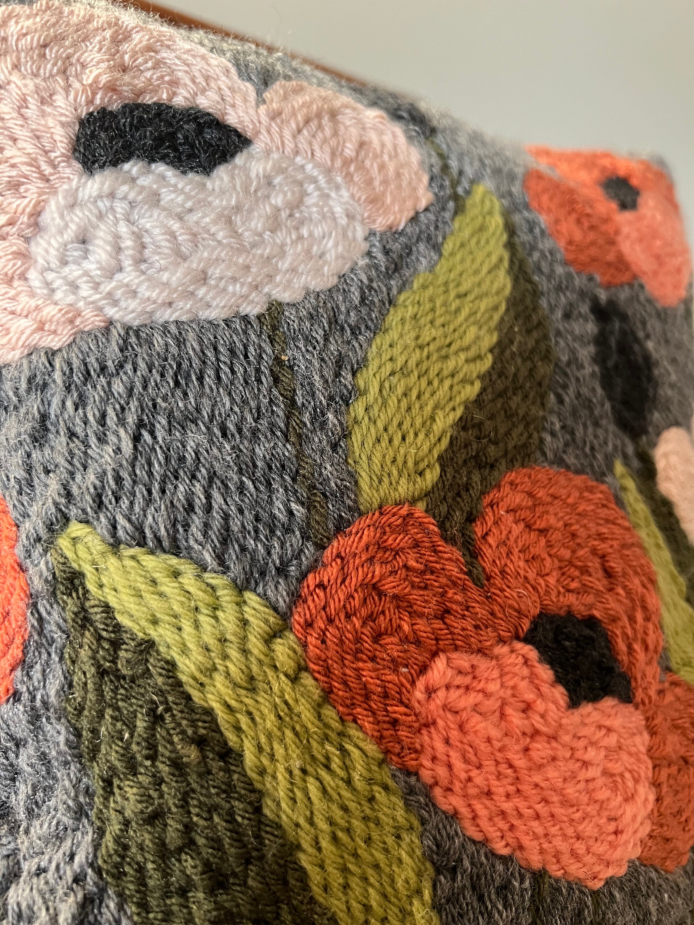 Punch Needle Poppy Pillow PDF File Digital Download, Printable, DIY - Etsy