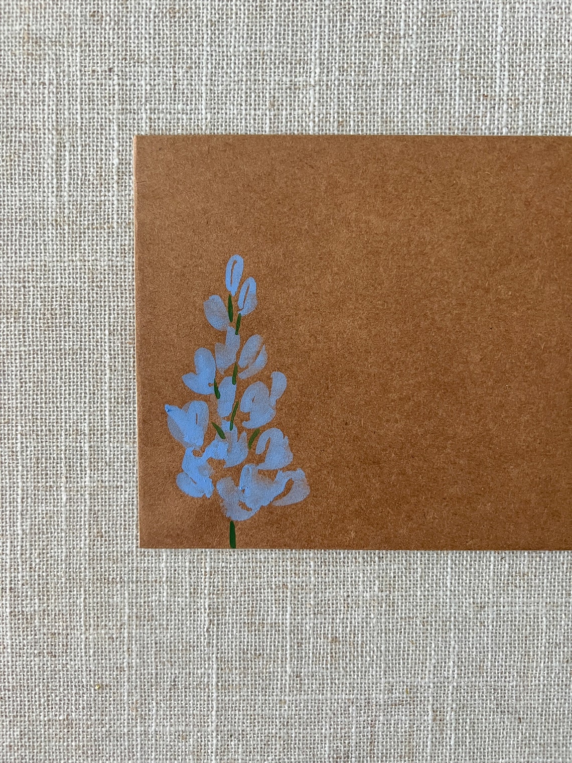 Original Hand Painted Watercolor Floral Blue Lupine Card - All Occasion ...
