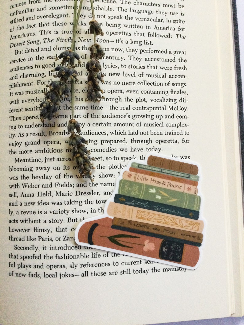 Classic Literature Inspired Book Stack Vinyl Sticker - Etsy