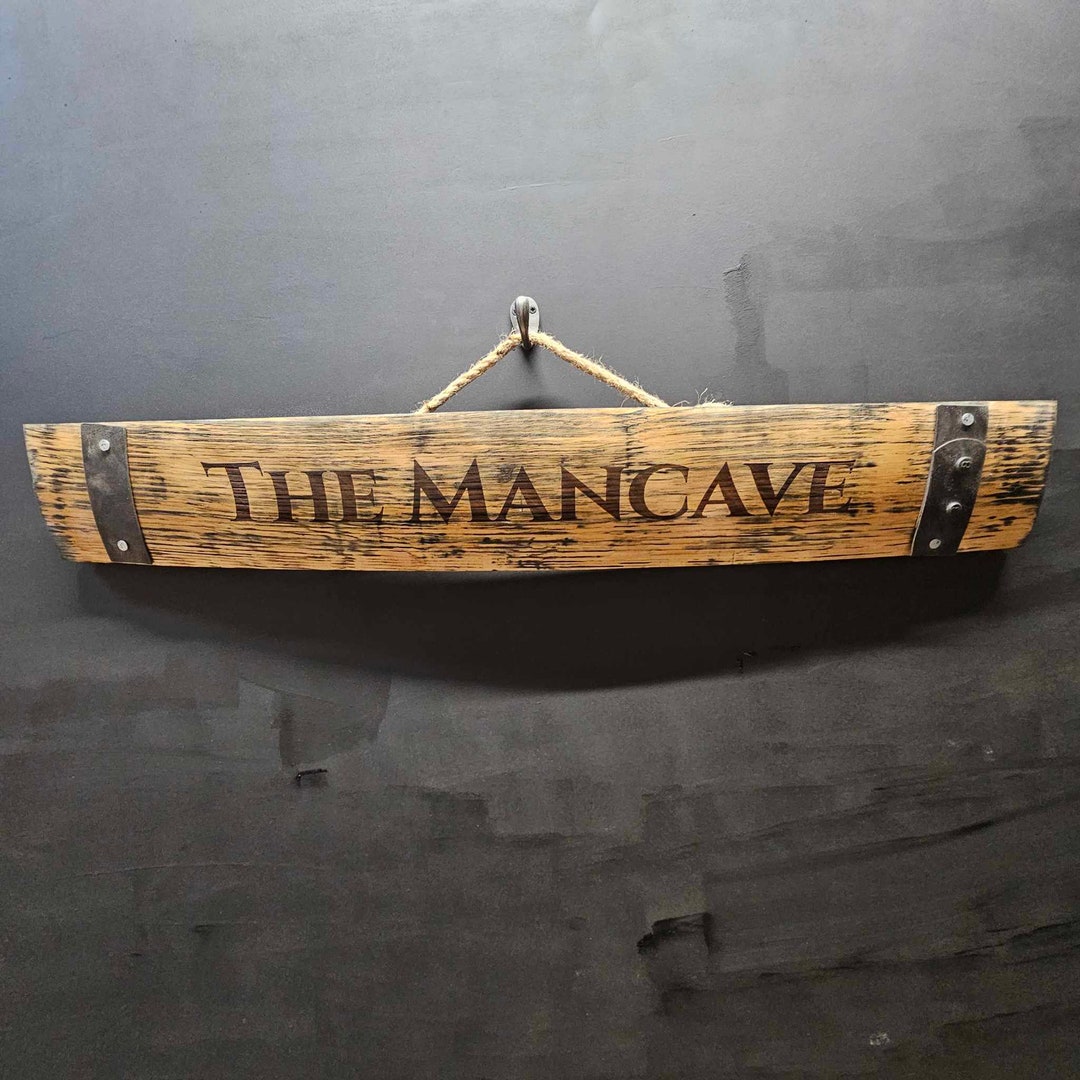 Custom Barrel Stave Mancave Sign - Etsy