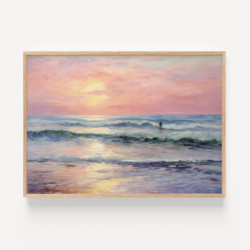 Pastel Sunset Art - Etsy
