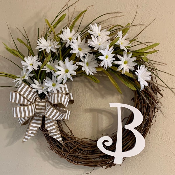 Initial Wreath - Etsy
