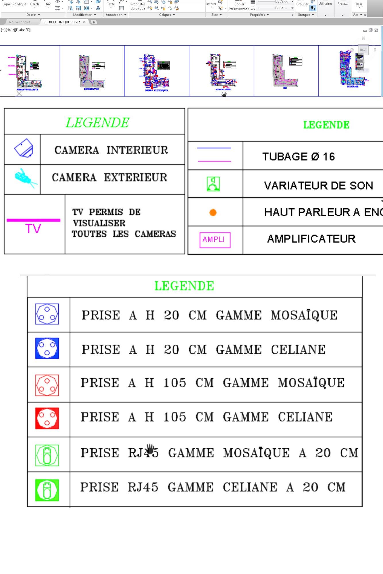 Full Template Plans Autocad DWG (architectural Plan, CCTV Cameras ...