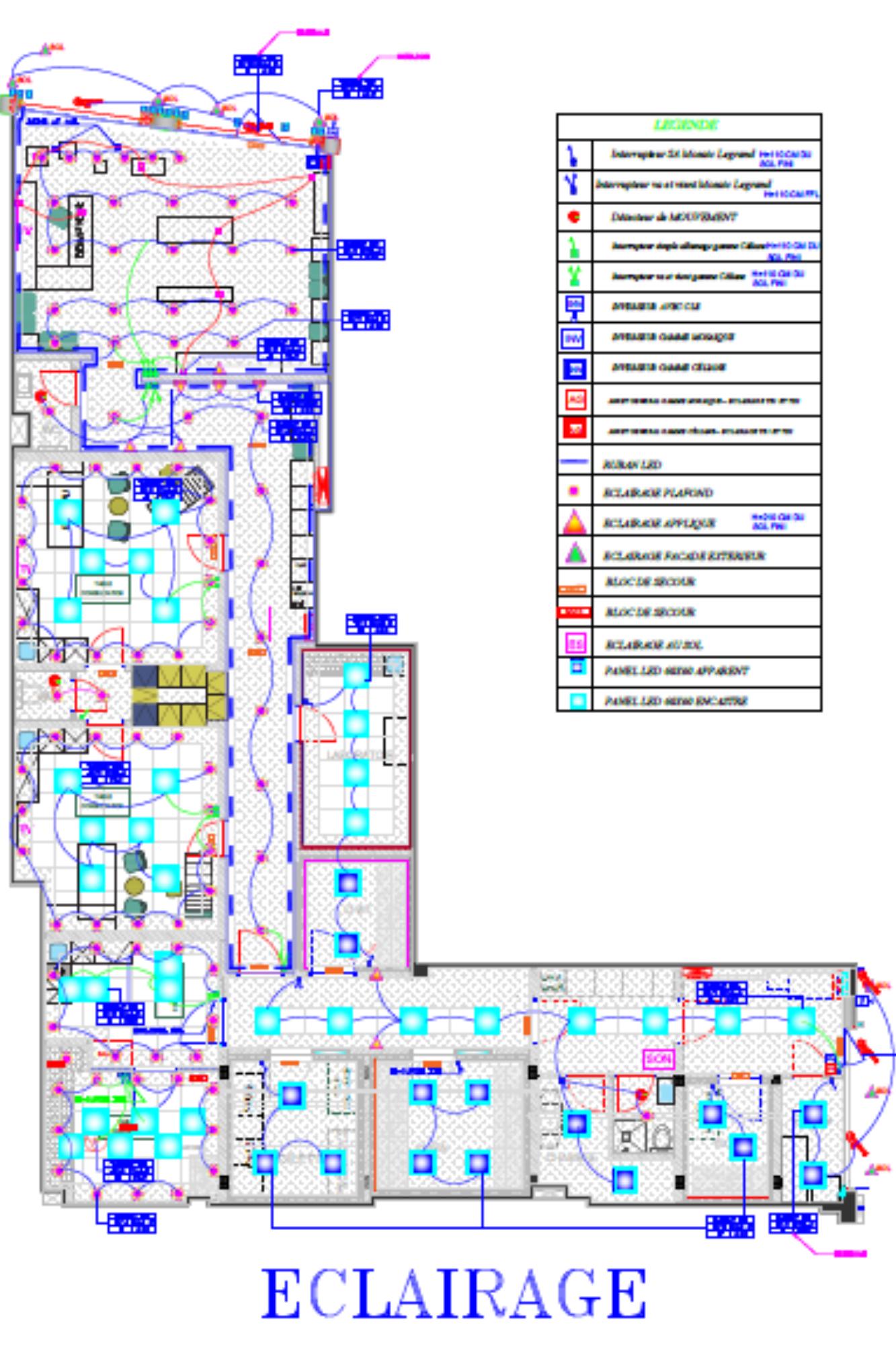 Full Template Plans Autocad DWG (architectural Plan, CCTV Cameras ...