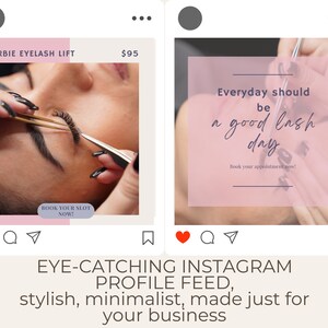 Lash Tech Instagram Post| Lash Artist Instagram Templates| Lash Tech ...