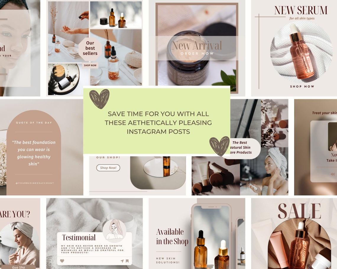 Esthetician Instagram Post Templates Skincare Social Media - Etsy