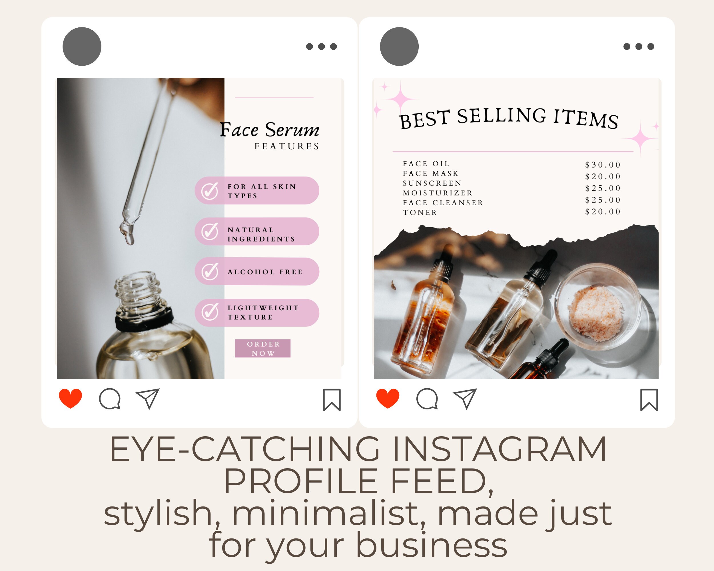 Esthetician Instagram Post Templates Skincare Social Media Skincare ...
