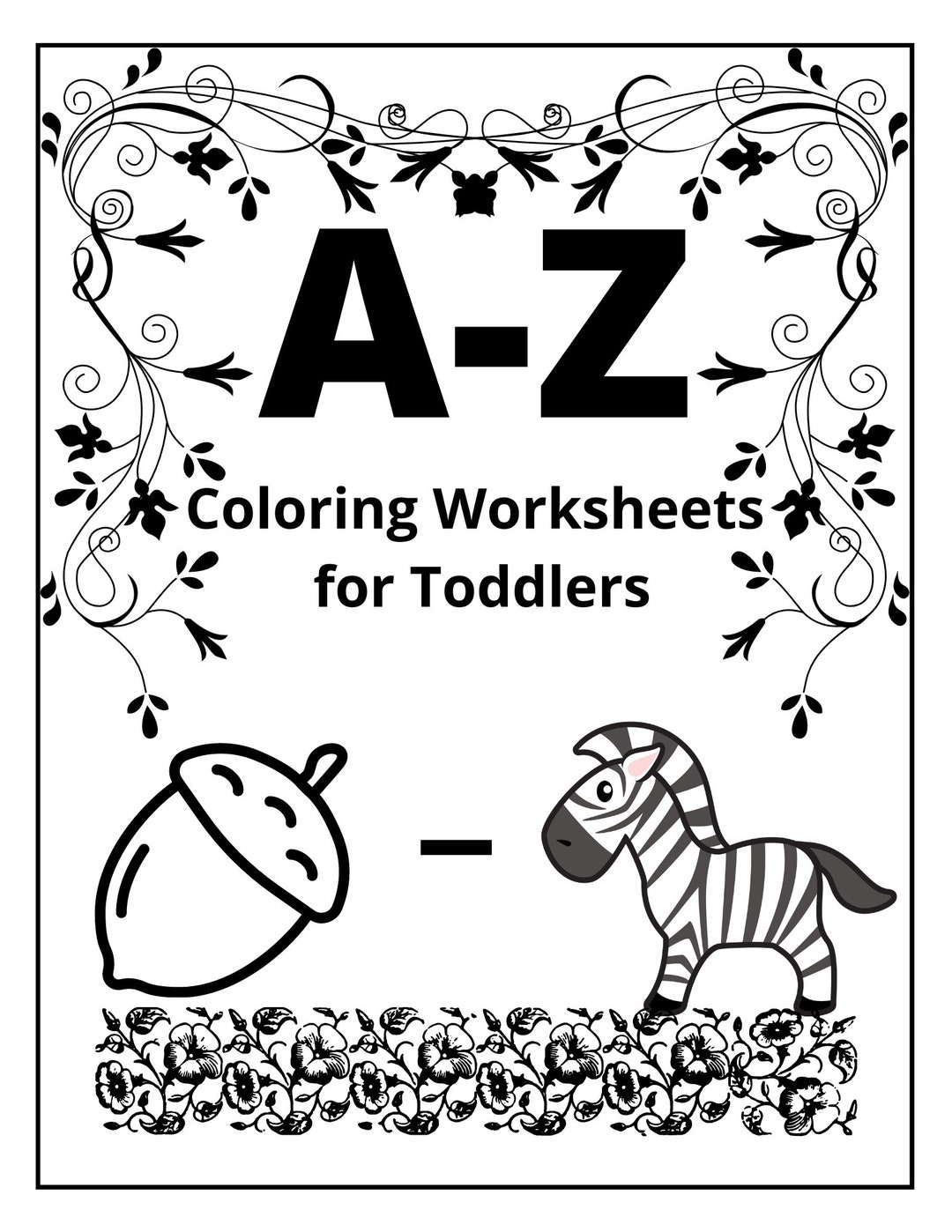 My Alphabet Coloring Worksheets - Etsy