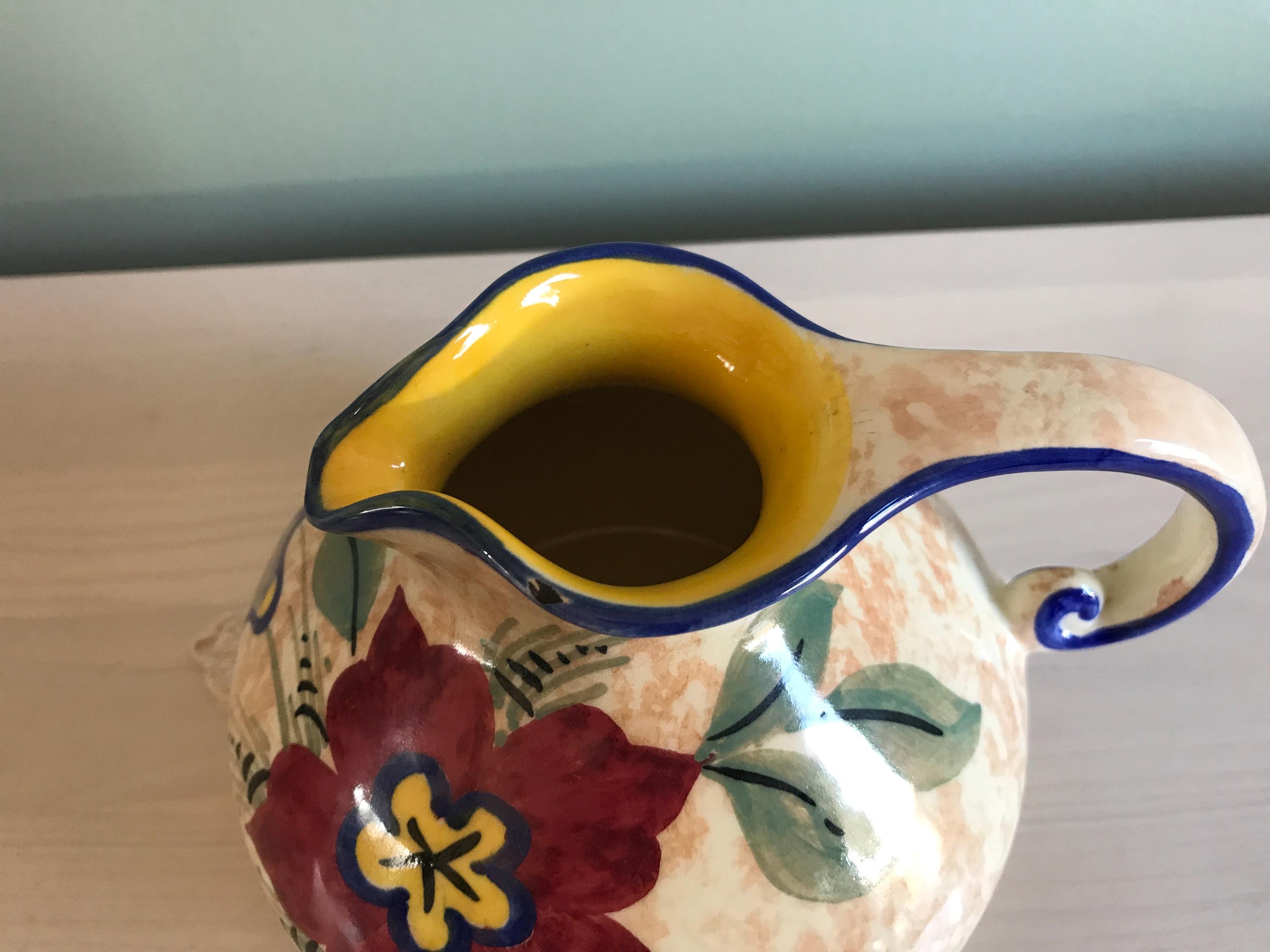 Vintage Dutch Zenith Gouda Art Pottery Pitcher Astrid Pattern - Etsy