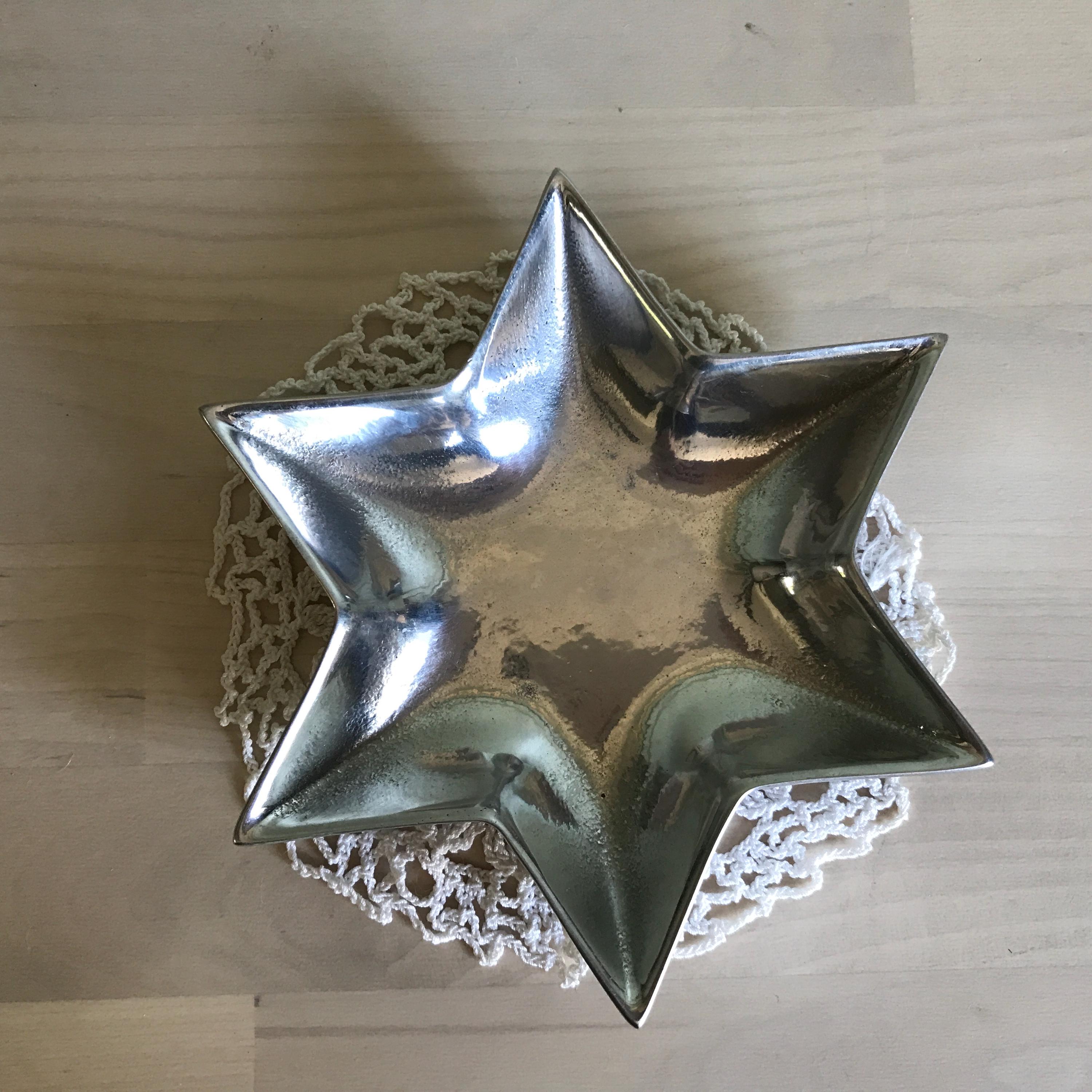 Wilton Co. Pewter Look Six Point Star Trinket Dish - Etsy