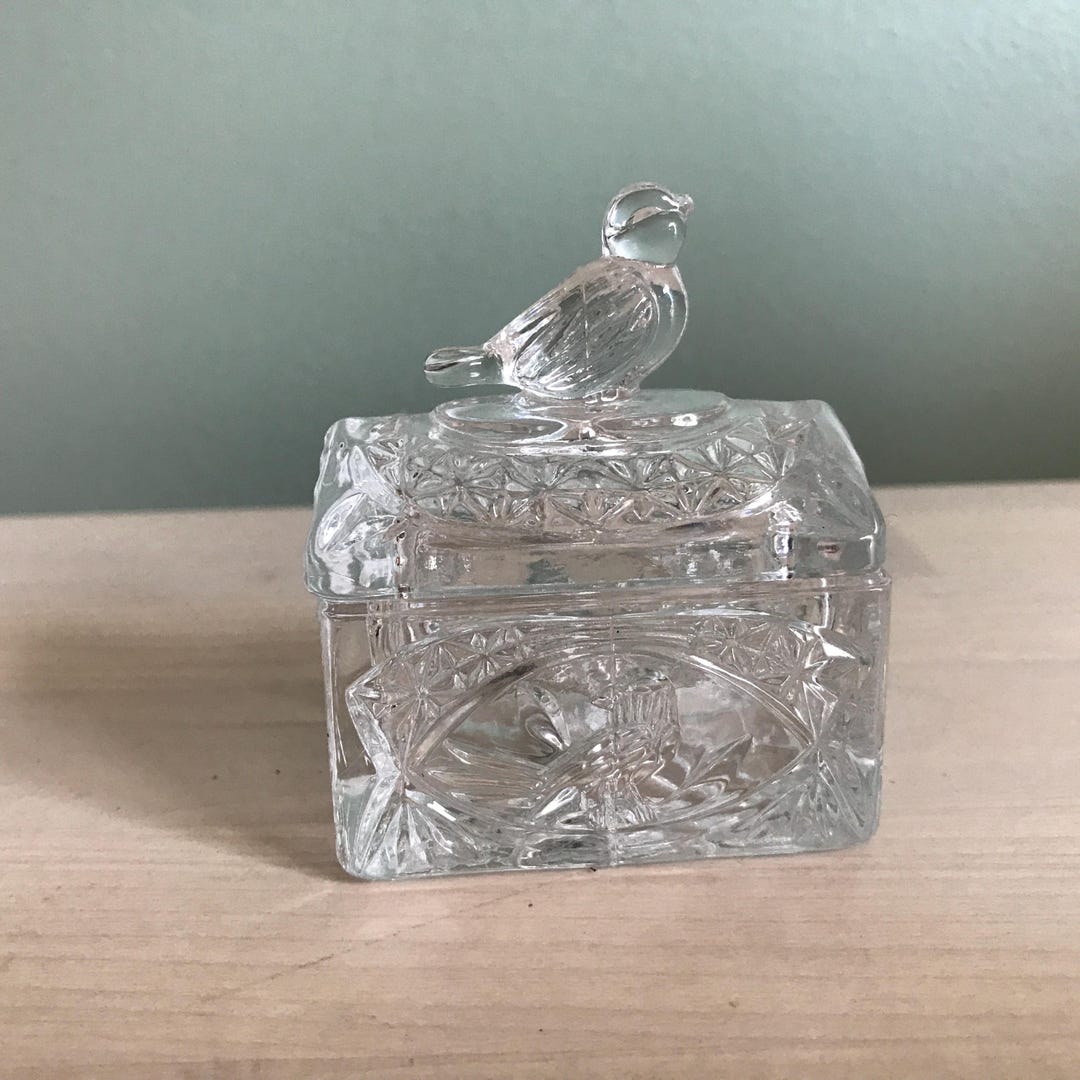 Vintage Hofbauer Byrdes Collection Crystal Bird Trinket Box Read - Etsy
