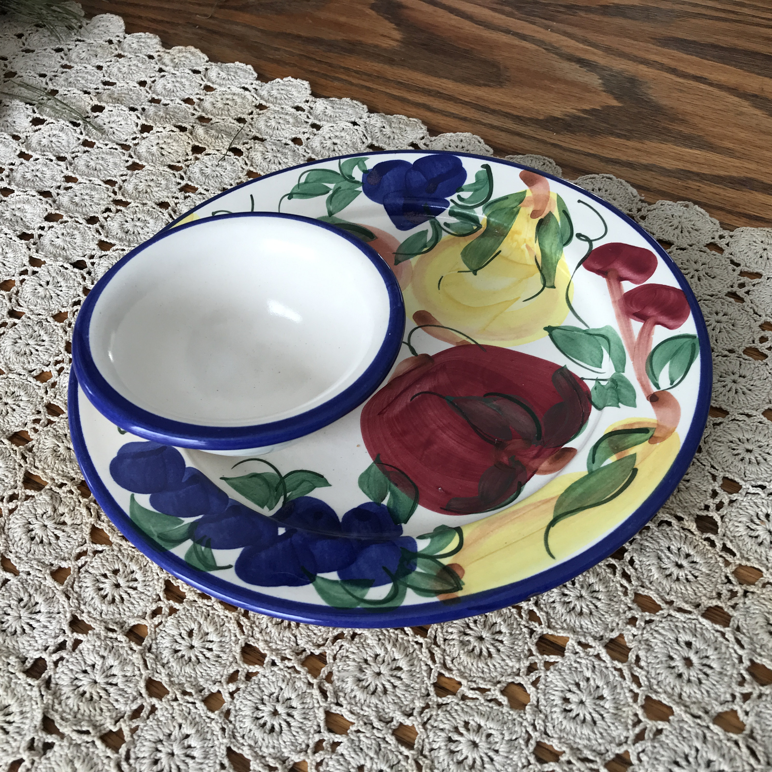 Patton Pottery Small Chip and Dip Platter - Etsy