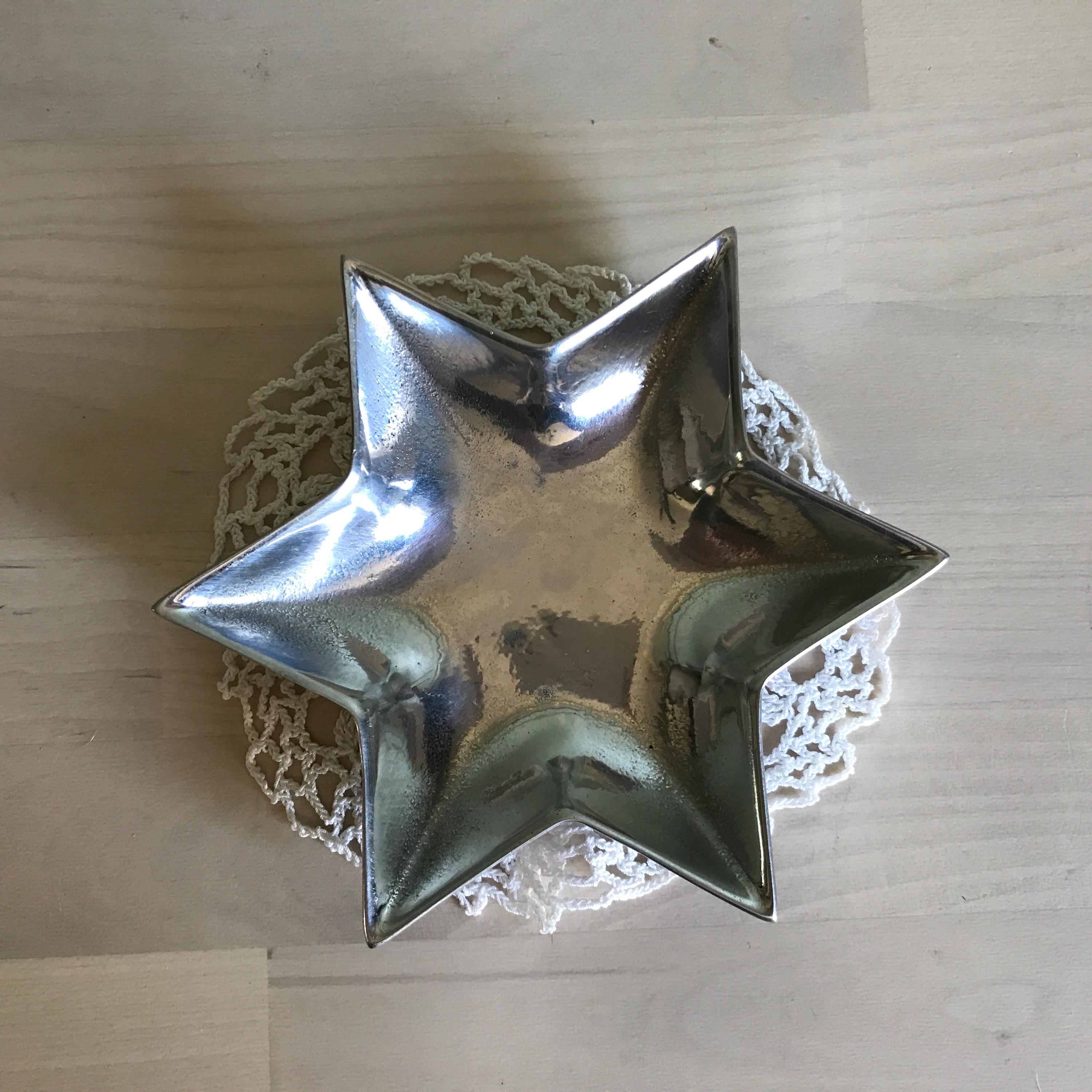 Wilton Co. Pewter Look Six Point Star Trinket Dish - Etsy