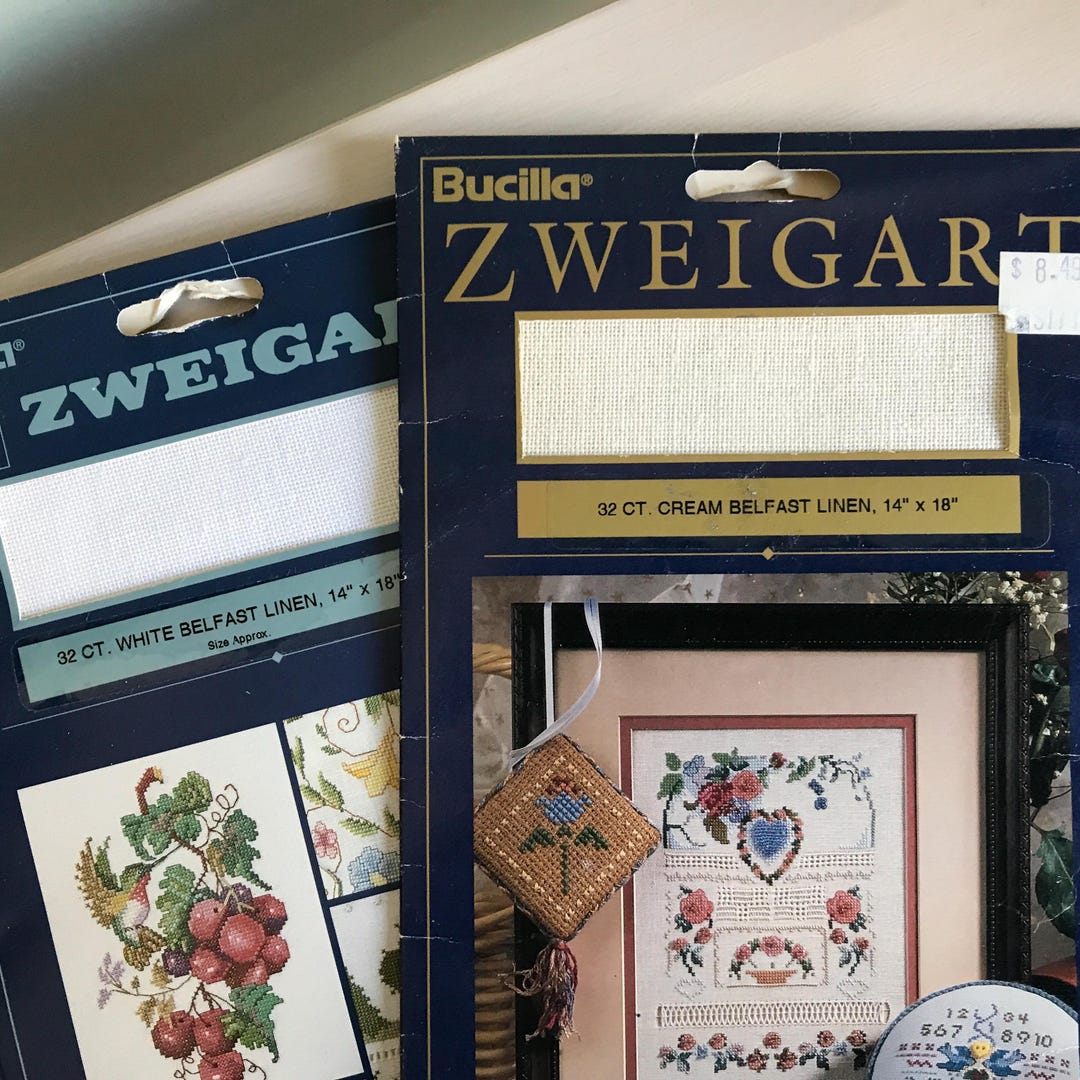 Set of 2 Bucilla Zweigart Linen Fabric for Needlework 14x18 - Etsy