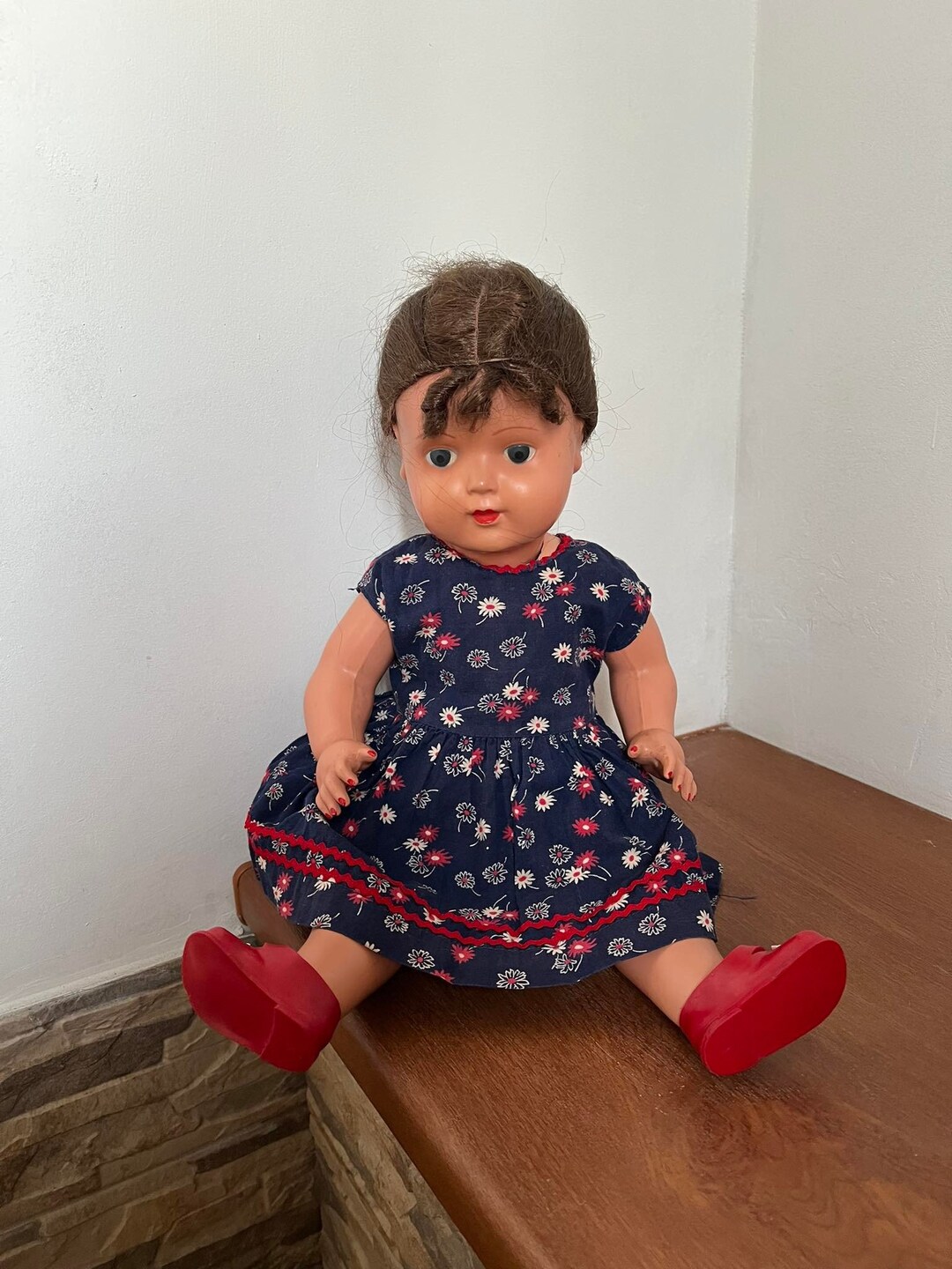 1960's Vintage Doll With Hand Painted Eyes and Lips - Etsy