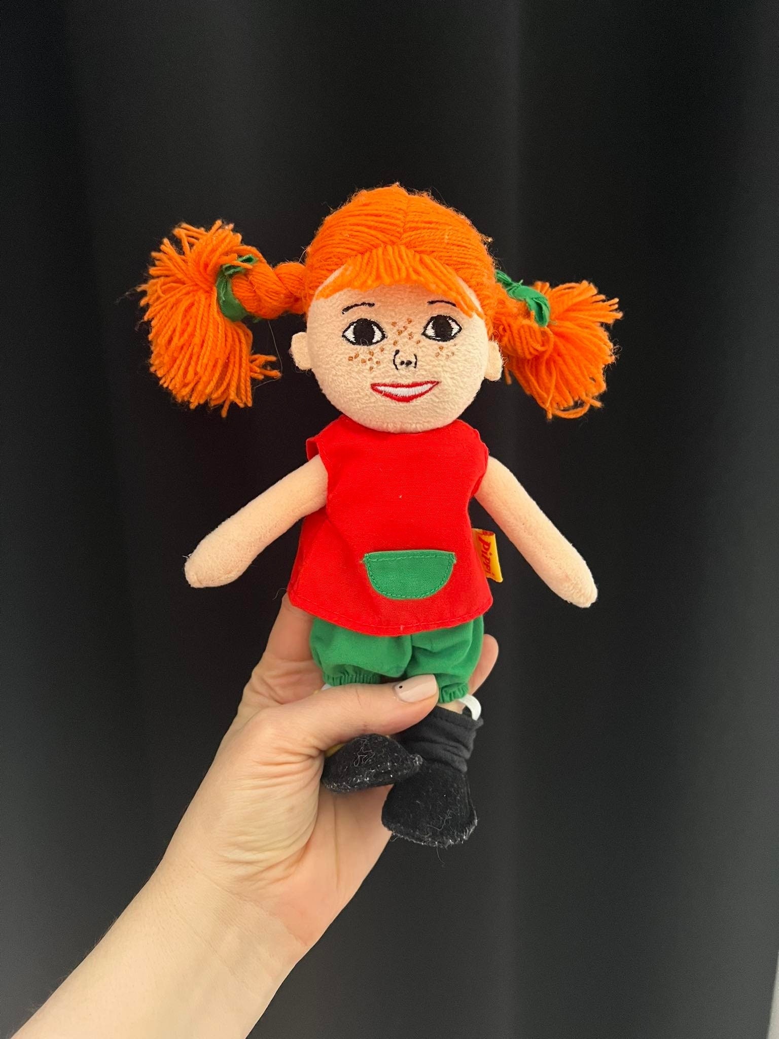 Pippi Långstrump Vintage Pippi Longstocking Plush Cloth Doll Applause ...