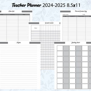 Teacher Lesson Planner 2024-2025 Printable, Lesson Plans Template PDF ...