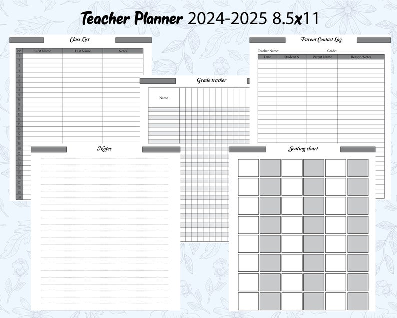 Teacher Lesson Planner 2024-2025 Printable, Lesson Plans Template PDF ...