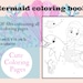 Printable Mermaid Coloring Book 40 Pages, Printable Mermaid Coloring ...