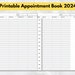 Printable Appointment Book 2024, 15 Minute Interval, Small Business ...