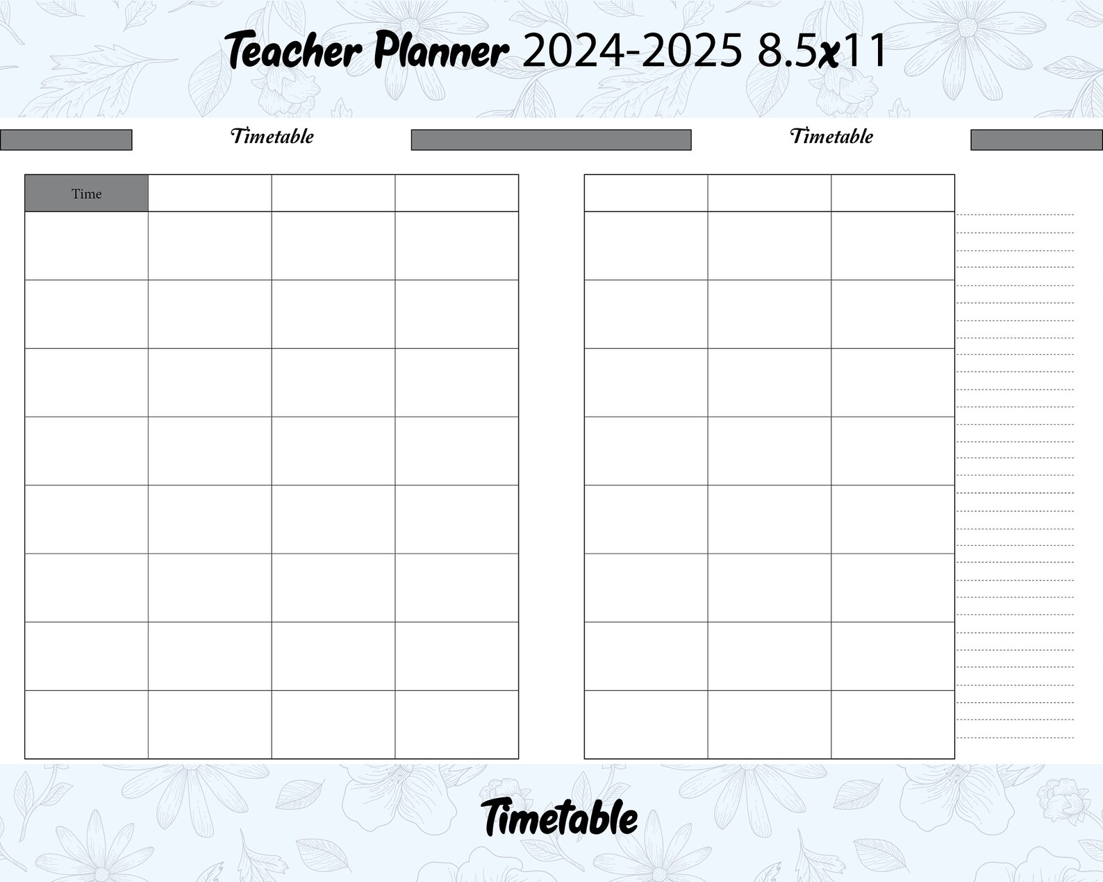 Teacher Lesson Planner 2024-2025 Printable, Lesson Plans Template PDF ...