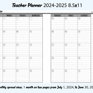 Teacher Lesson Planner 2024-2025 Printable, Lesson Plans Template PDF ...