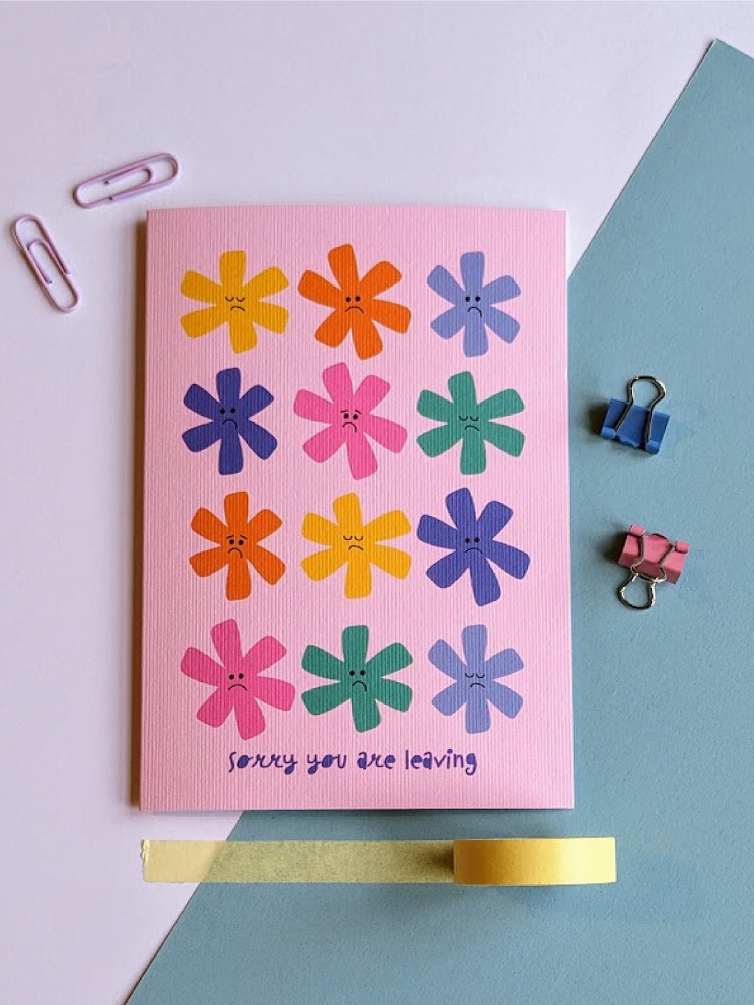 LEAVING CARD Sorry You're Leaving Floral Leaving Card New Job Card - Etsy