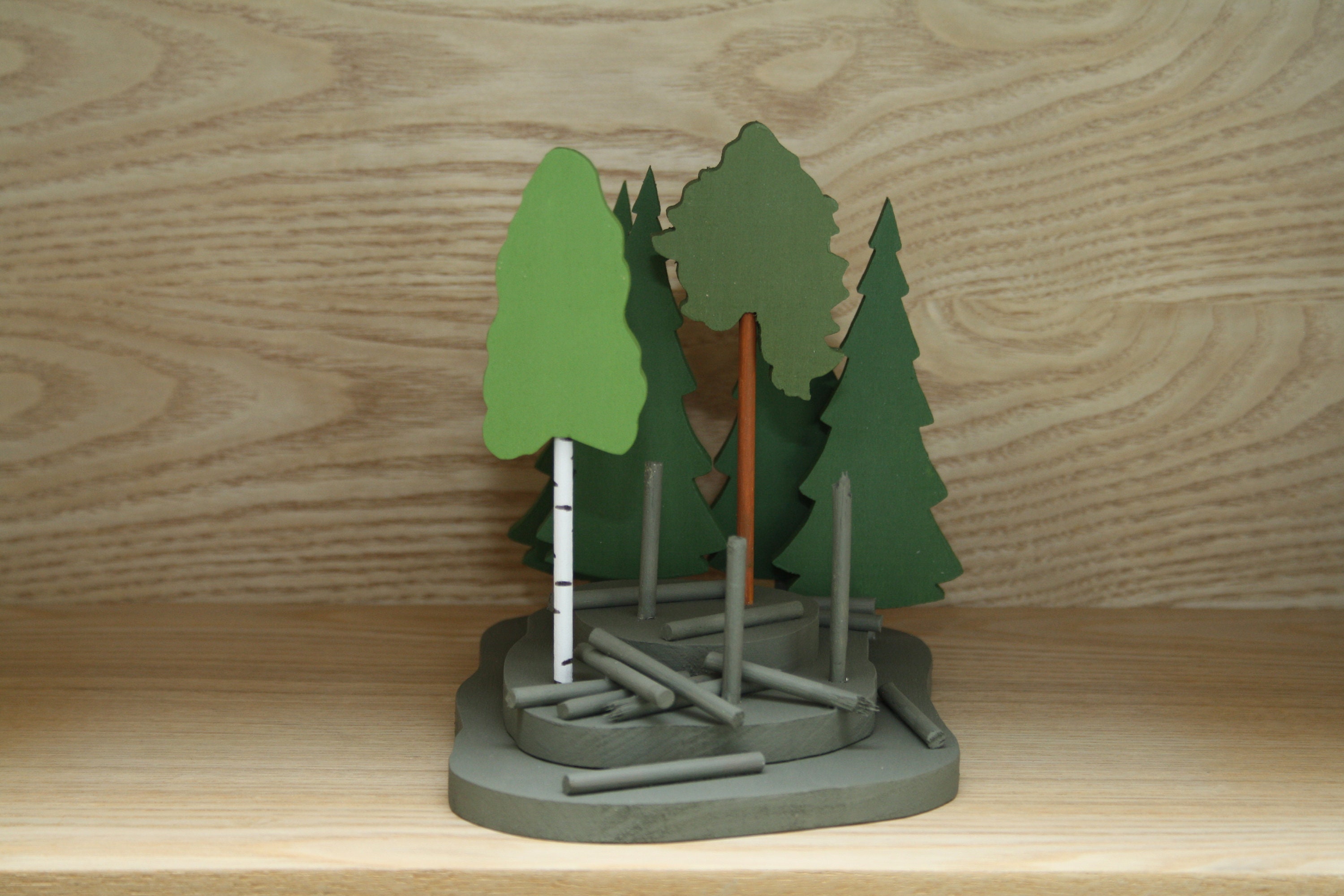 Deforestation Handmade Wooden Sculpture Made in Sweden - Etsy